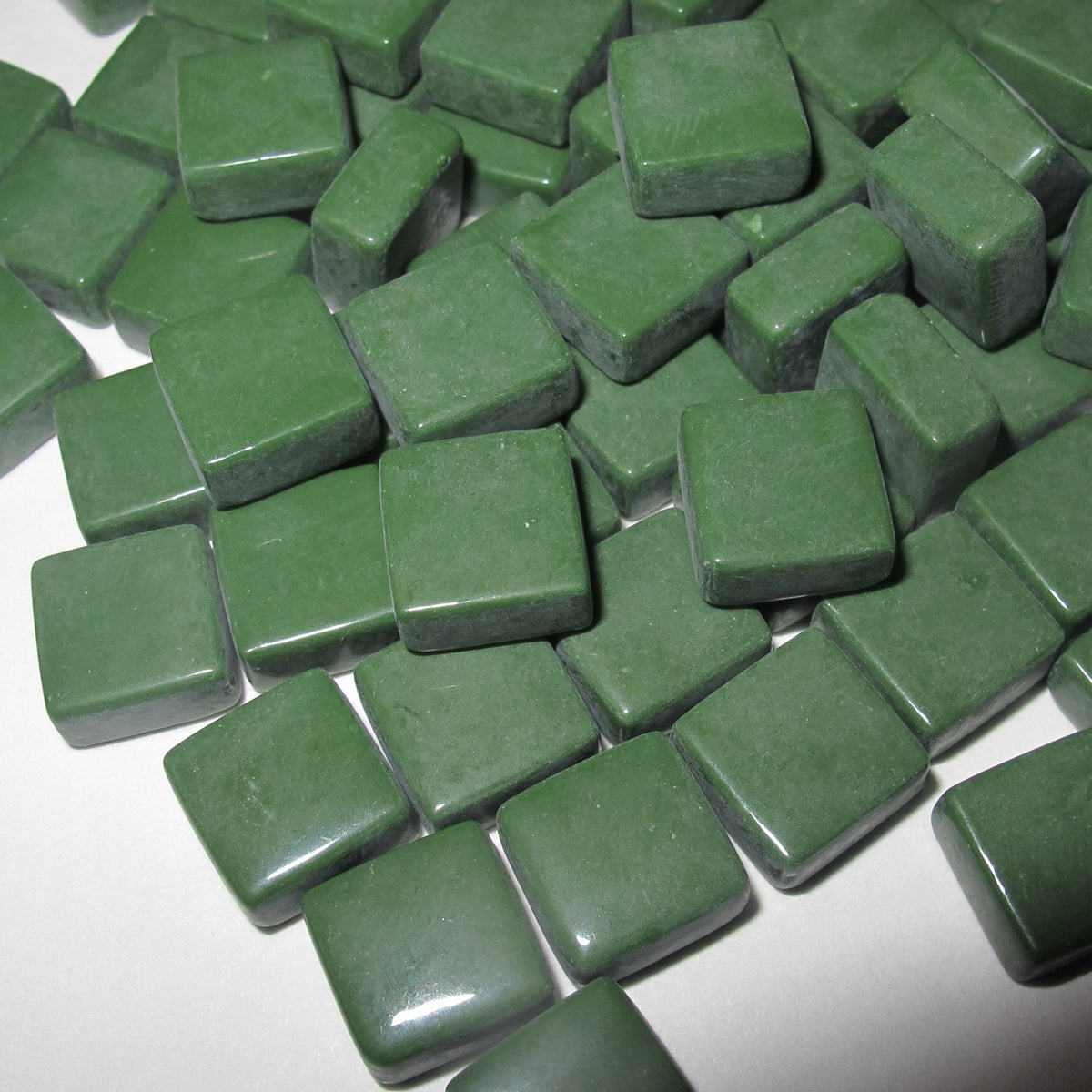 12x12 mm Mosaic Tiles - Squares Green -Tiles for Mosaics-Mosaic Crafts ...